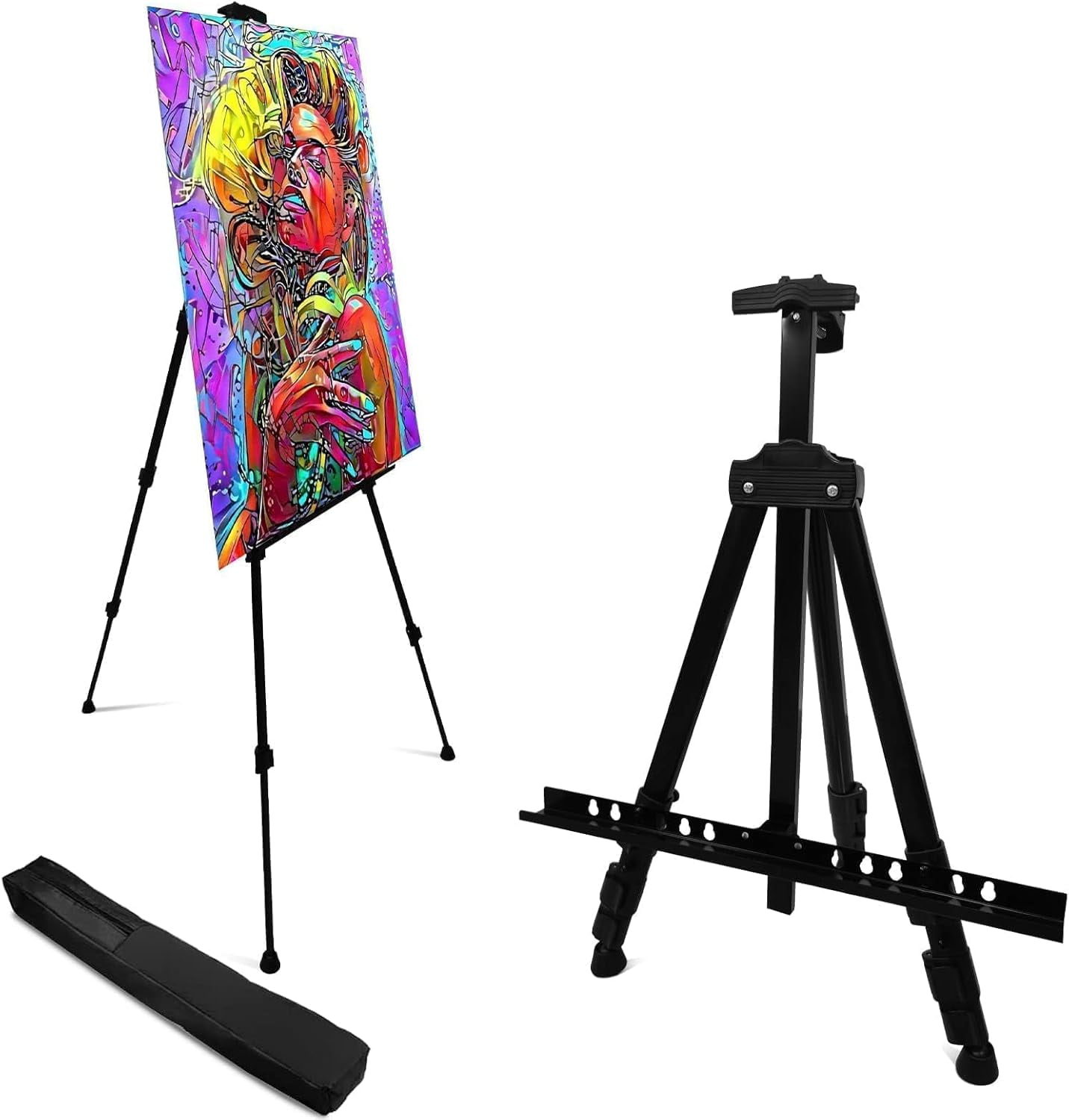 Easel Stand for Sign and Painting - Metal Tripod Adjustable Art Easels ...