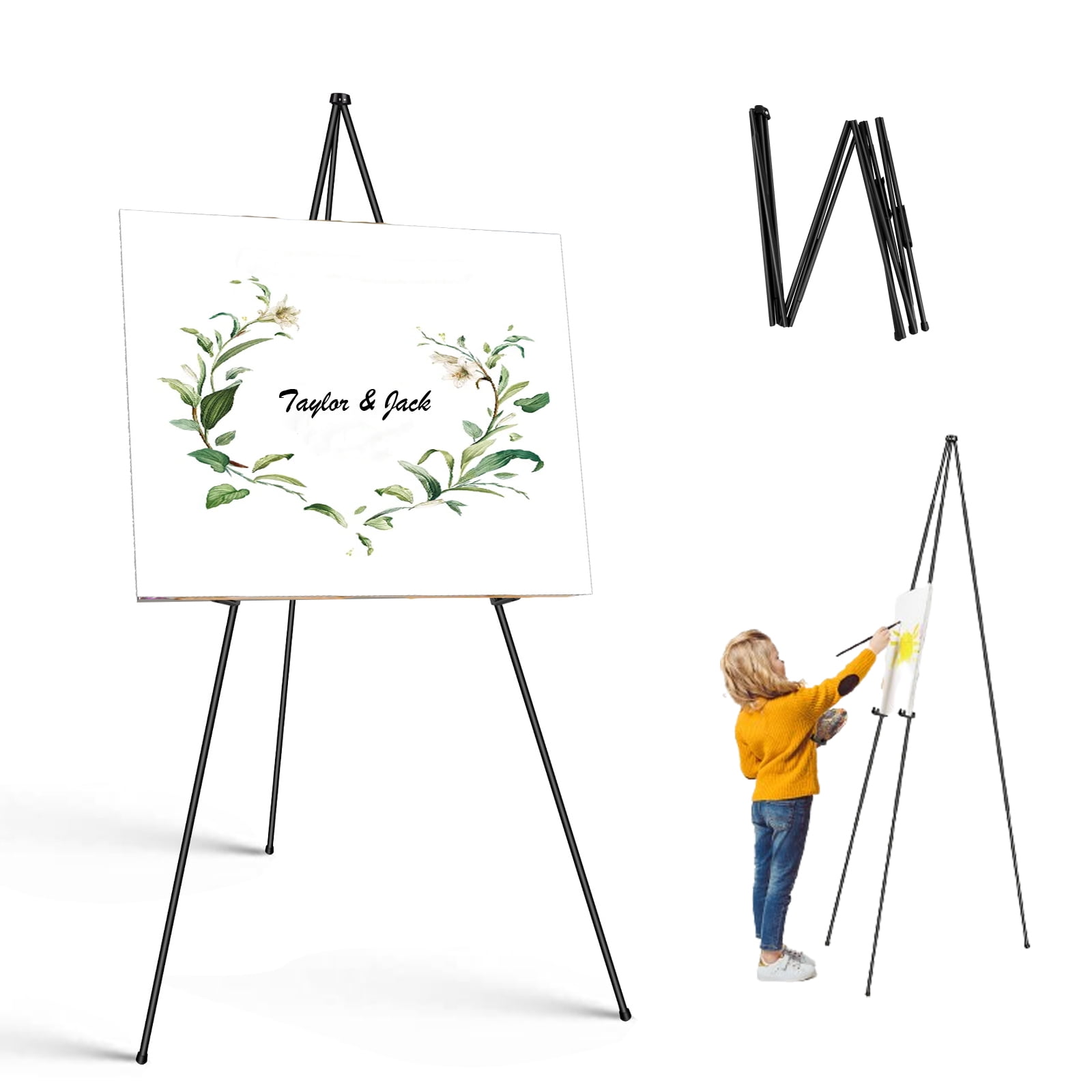 Easel Stand for Wedding, Easel Stand for Sign, 66" Tripod Display Stand ...