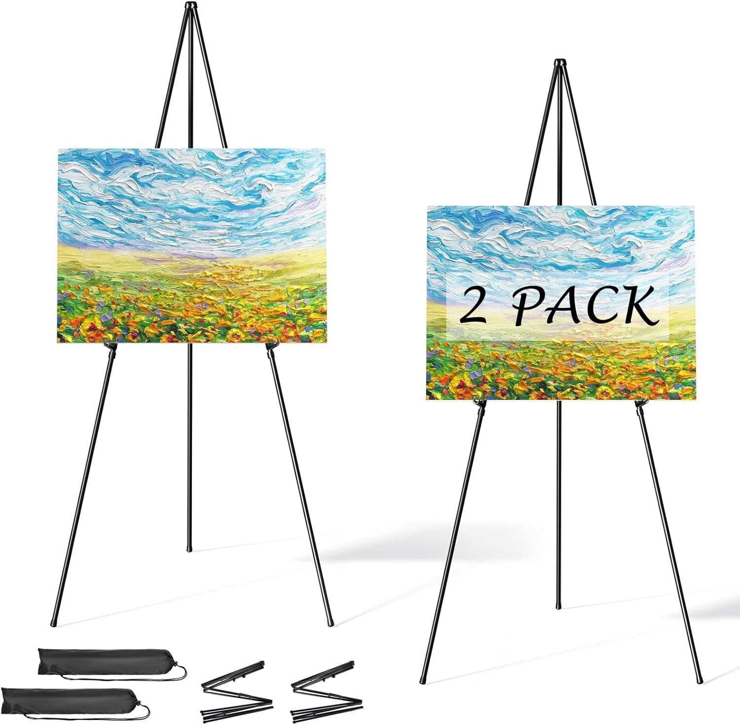 MRSXXNTY Easel Stand for Display, 63" Portable Painting Easel ...