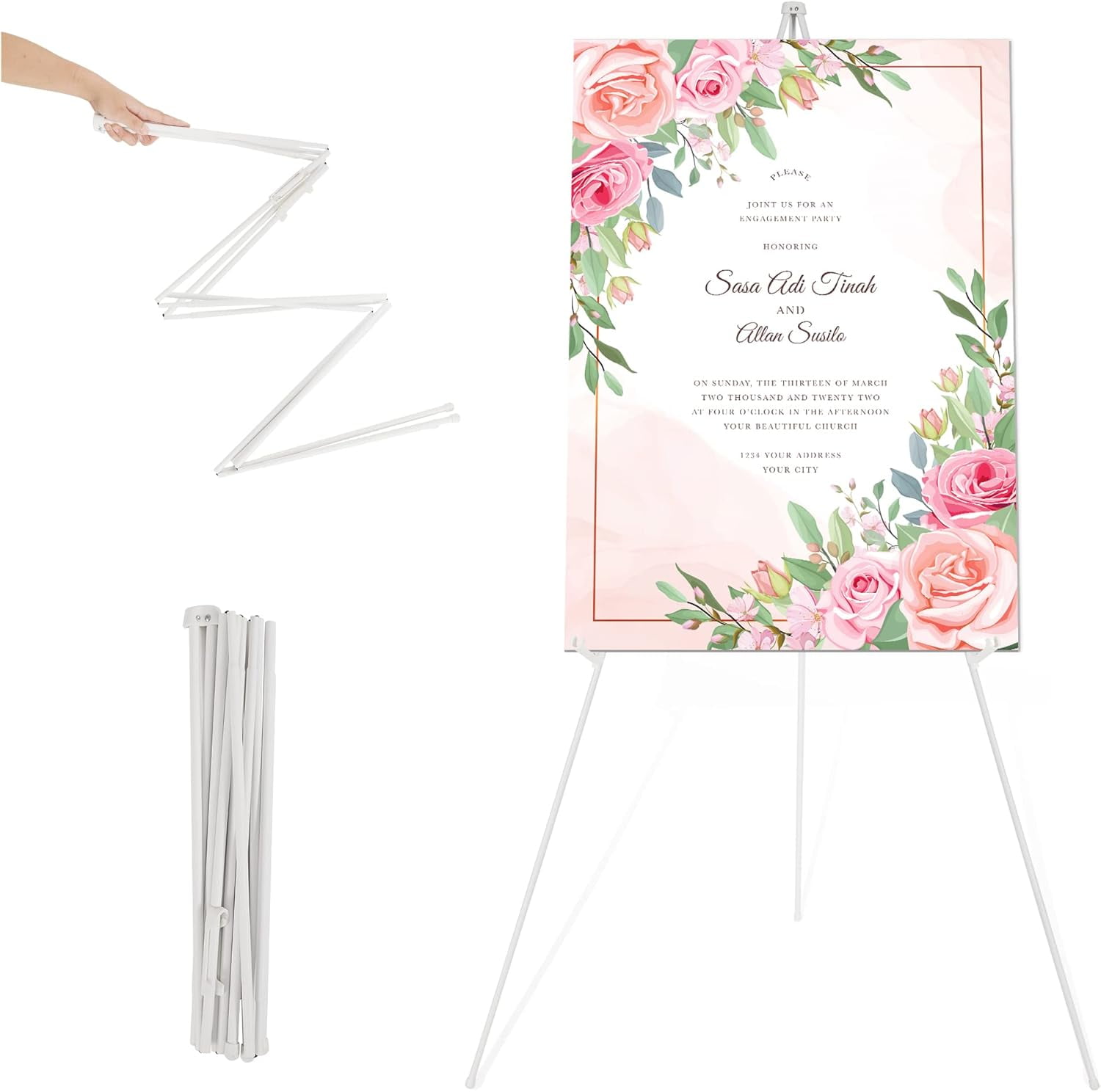 Easel Stand for Wedding Sign & Poster - 63" Display Easels with ...