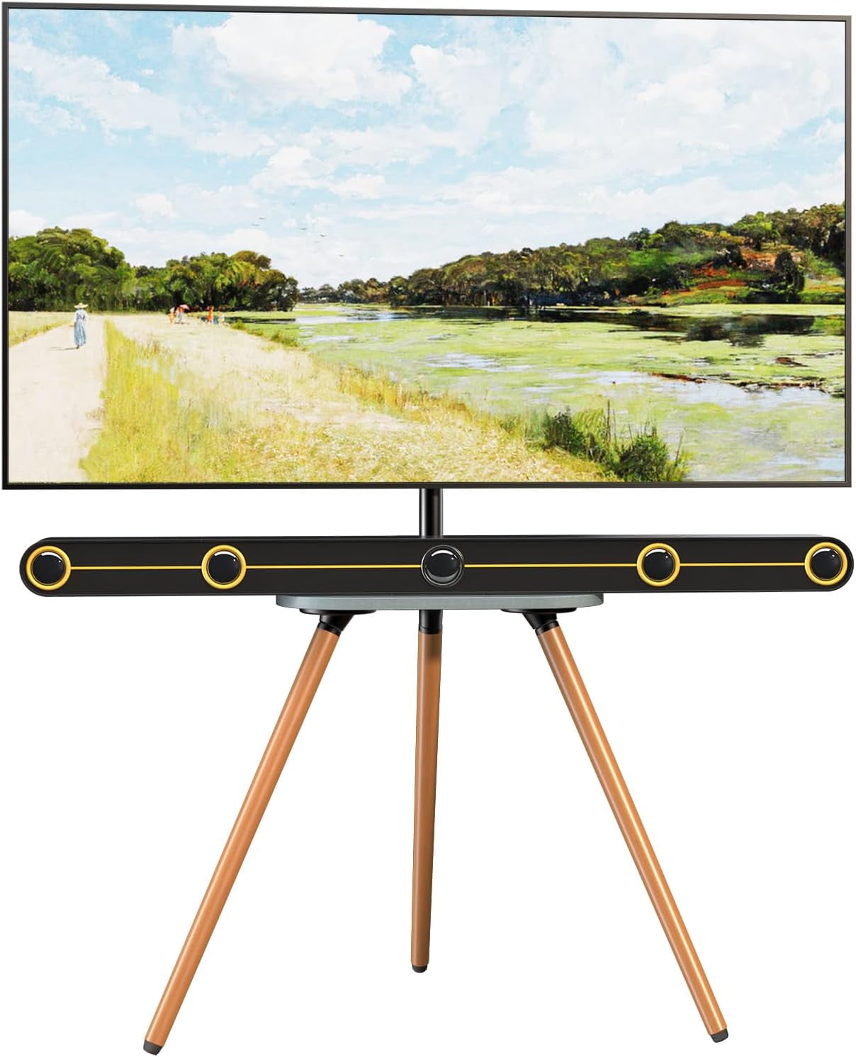 Easel TV-Stand for 43-65-Inch Screens - Portable Swivel Tripod TV Stand ...