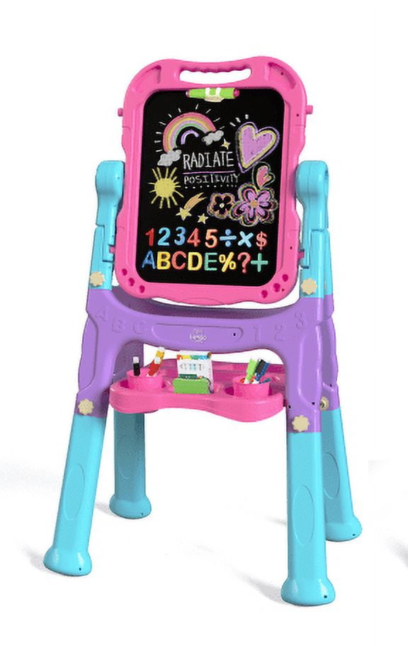 Easel for Kids,4 in 1 Double Sided Kids Art Easel Drawing Board with ...