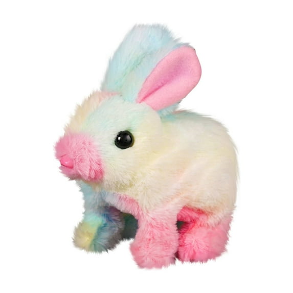 Easfan Easter Hopping Bunny Plush with Carrot Jumping Spotted Rabbit ...