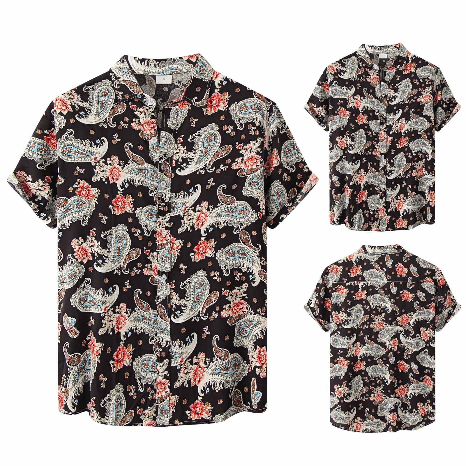 Eashery Button Down Men Button Down Collar T Shirts Mens Button Down ...