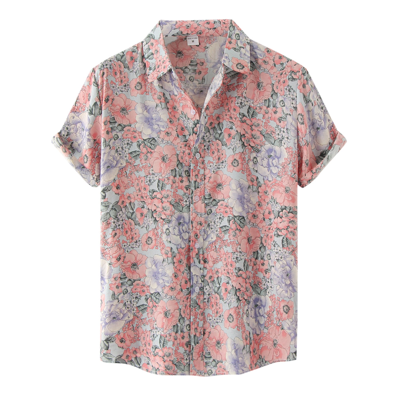 Eashery Button Down for Men Button Down Collar Tops Mens Button Down ...