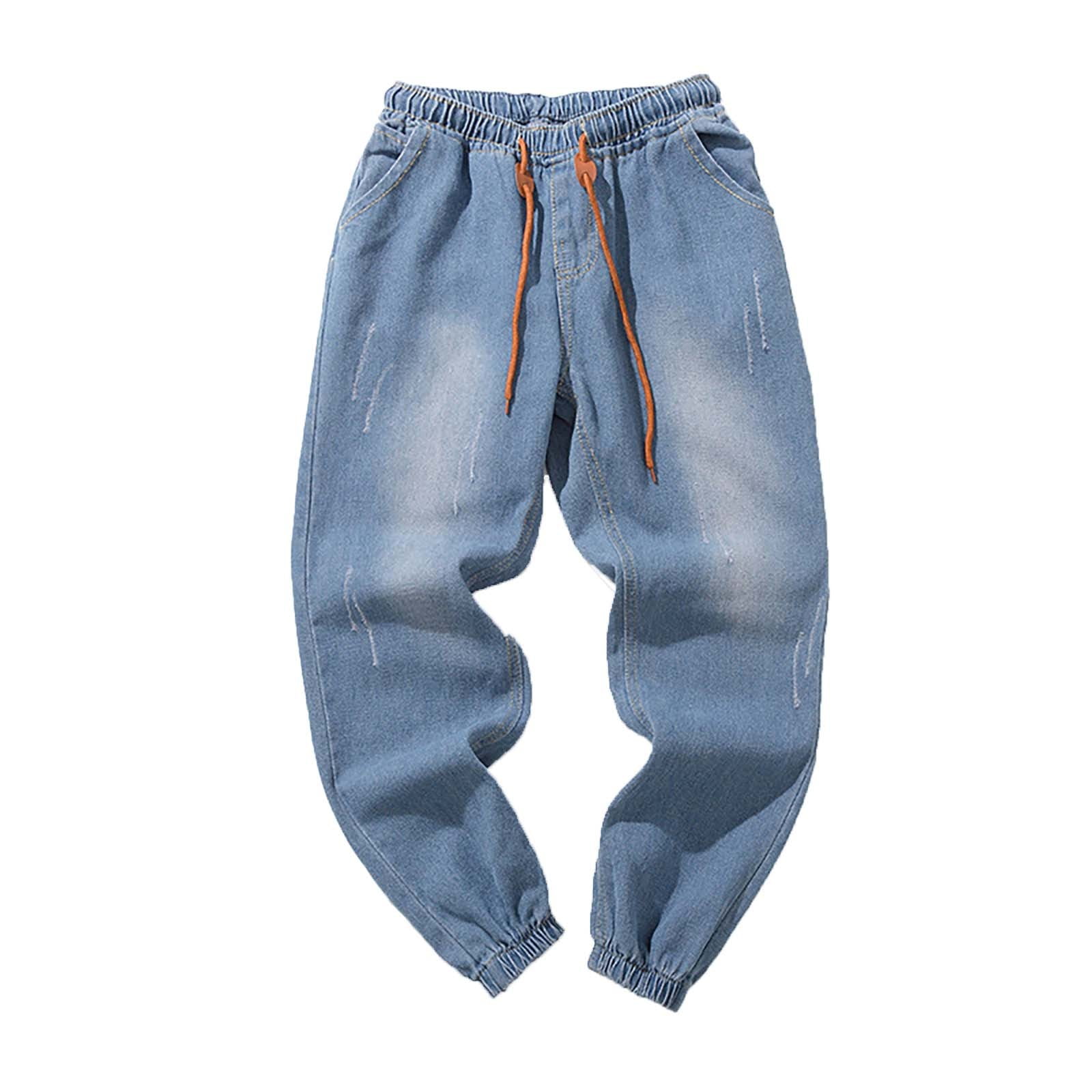 Eashery Men Pants Cargo Retro Relaxed Fit Boot Cut Jean Relaxed-Fit ...