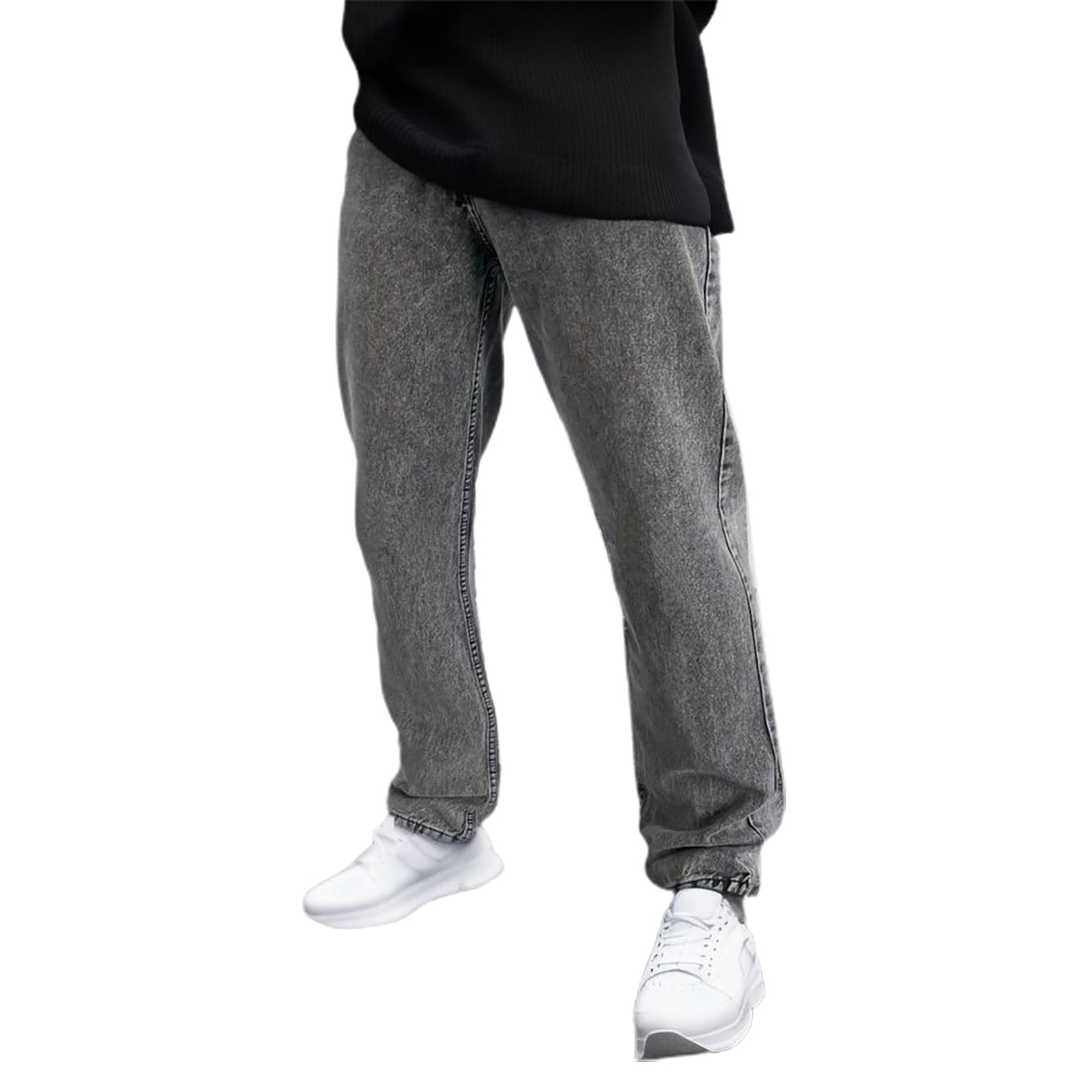 Eashery Men Pants Stretch Jeans Classic Regular Fit Cotton Jean Mid ...