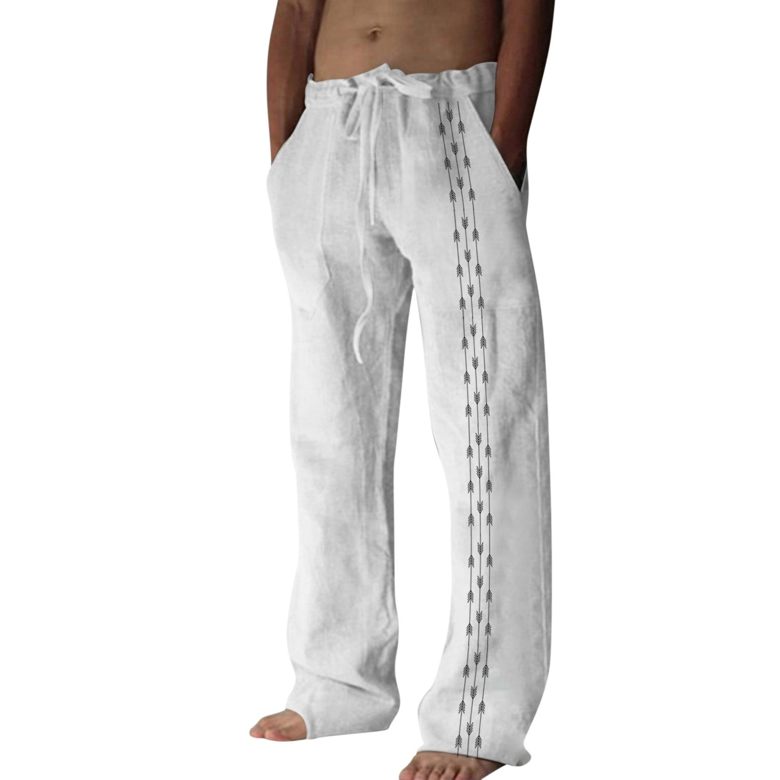 Eashery Pant for Men Flat Front Slim Straight Pant Graphic Print ...