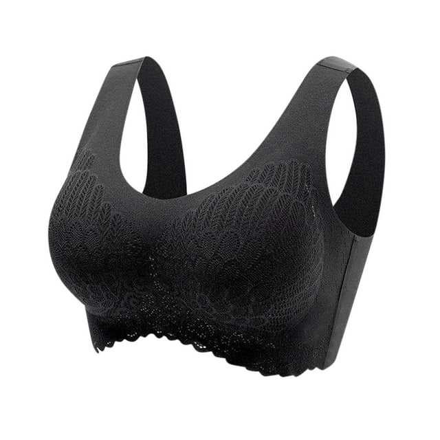 Eashery Push Up Bras Women's Wireless Plus Size Bra Cotton Support ...