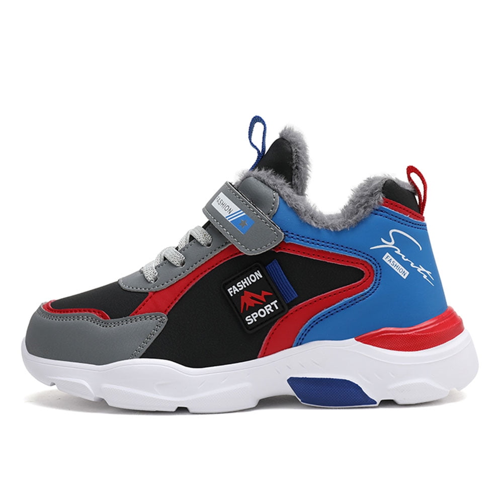 Eashi Little/Big Boys Sports Warm Shoes Hook and Loop Non Slip Outdoor ...