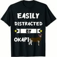 Easily Distracted By Okapi Forest lese Zebra Giraffe T-Shirt. - Walmart.com