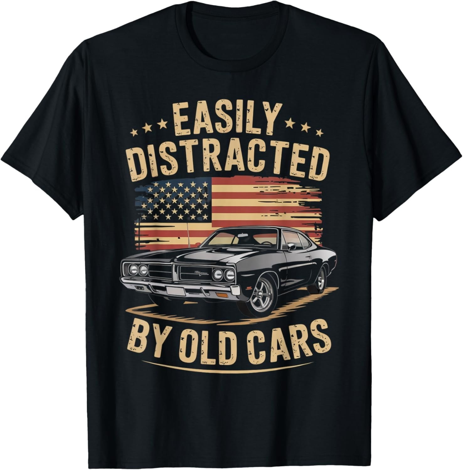 Easily Distracted By Old Cars Classic Car Guy Funny Vintage Gift Unisex ...