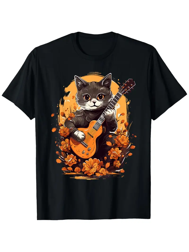 Easily Distracted By Cat & Book Reading Funny Book Lover T-Shirt - Cat ...