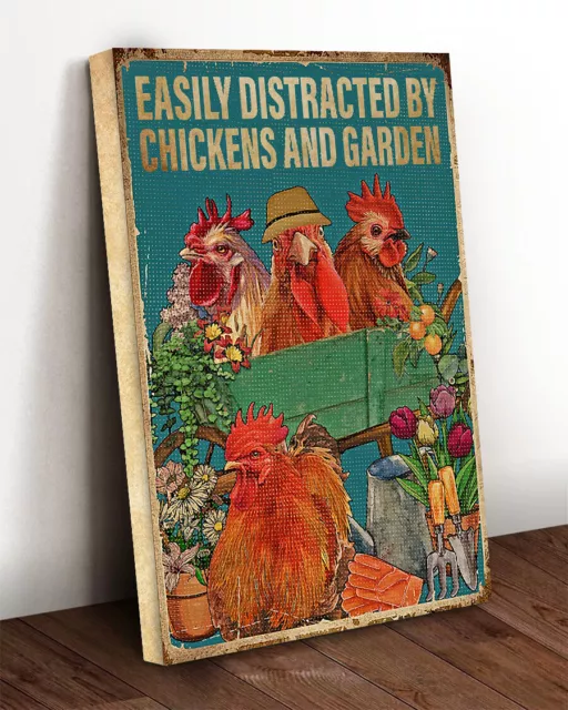 Easily Distracted By Chickens And Garden Gardening Chicken Farmer ...