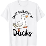 Easily Distracted by Ducks Cute Walking Duck for T-Shirt Tee - Walmart.com