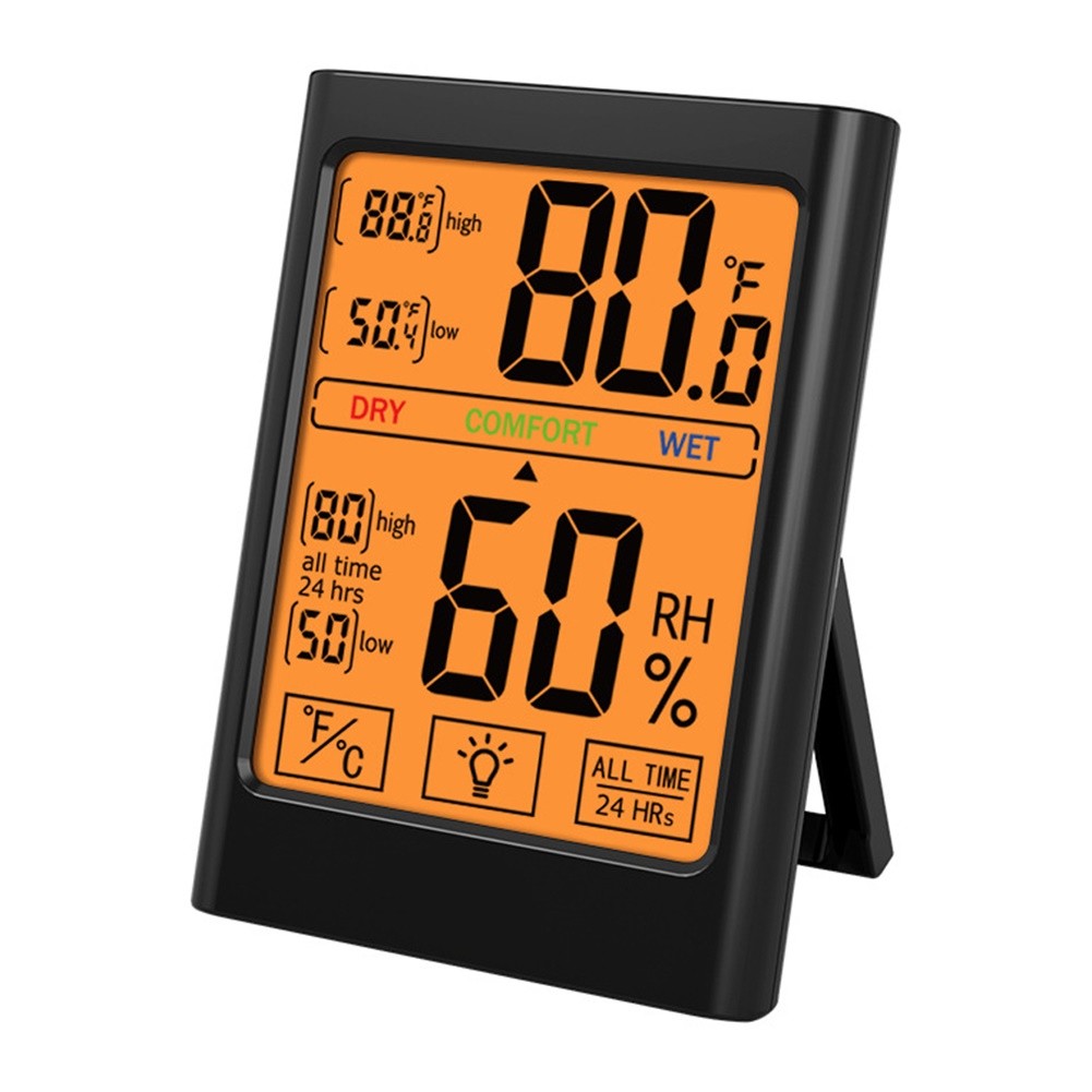 Easily Readable Indoor Temperature Humidity Gauge with Magnet Mounting ...