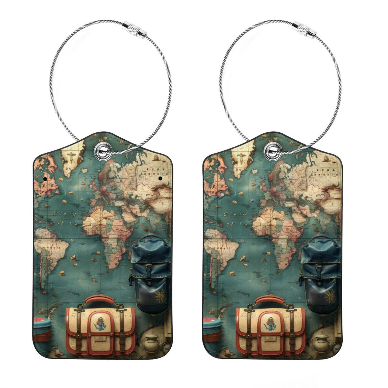 Easily Spot Your Luggage with 2Pcs Luggage Tags and Flap Cover, Travel ...