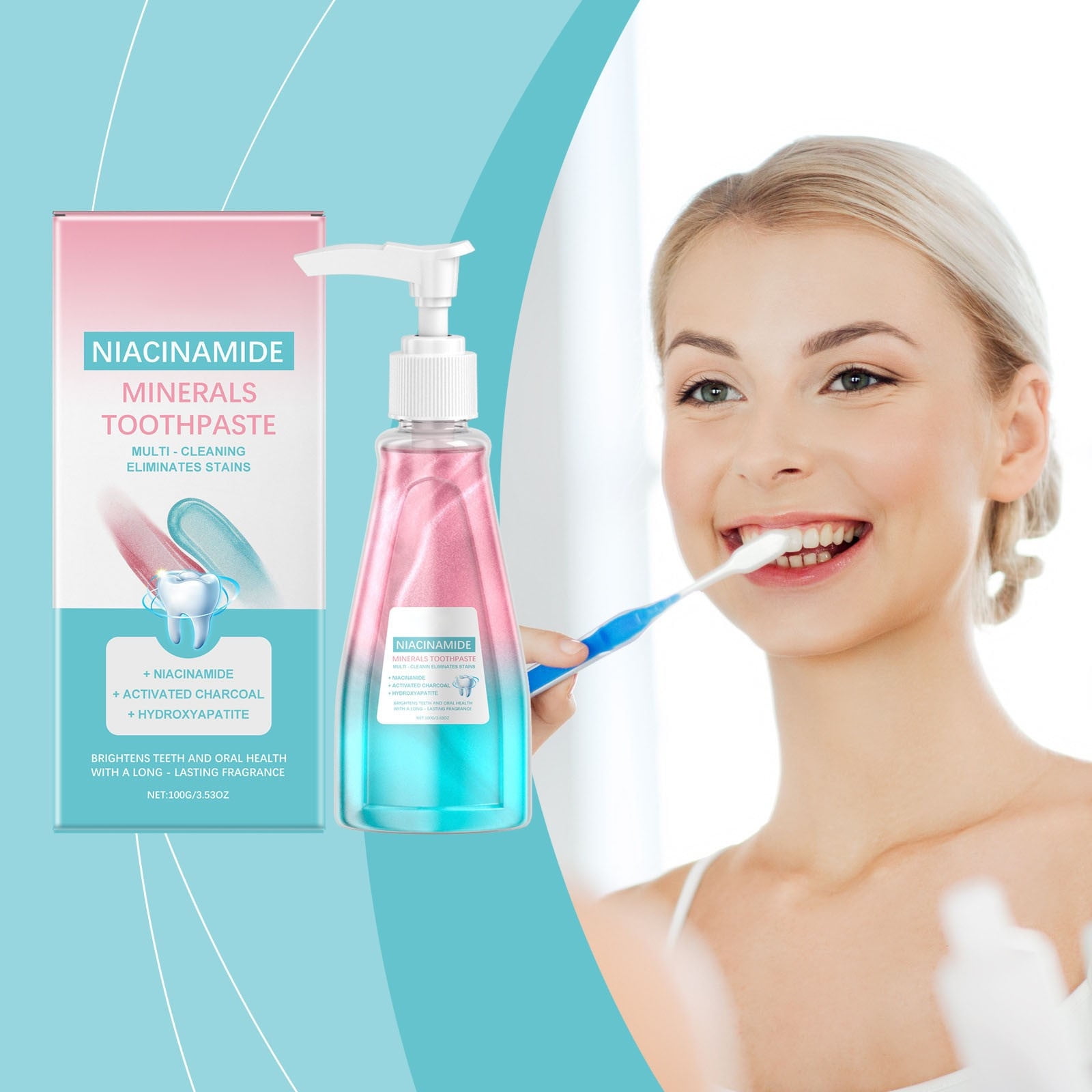 Easilyous Bright White Toothpaste, Niacinamide Toothpaste, Fresh Breath ...