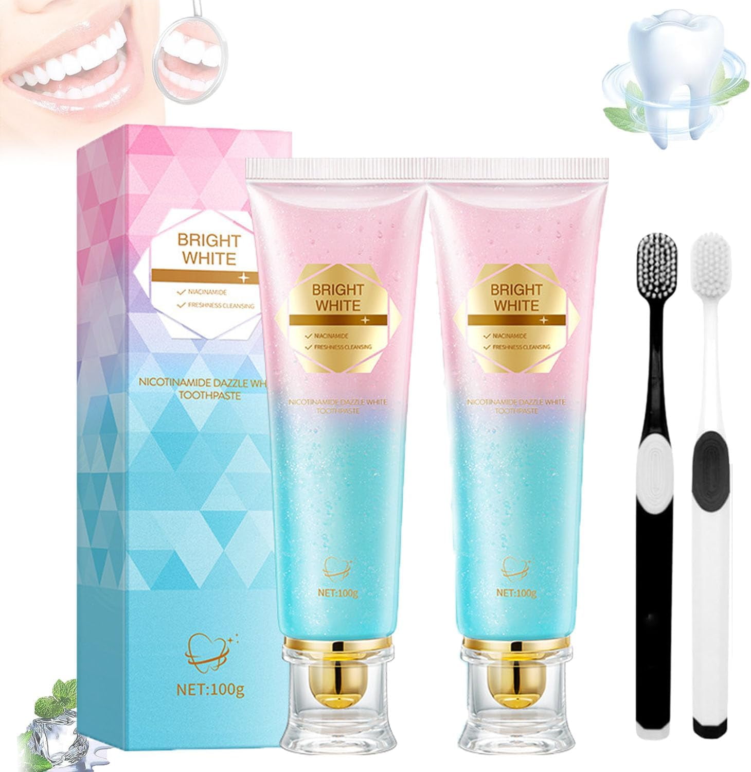 Easilyous Niacinamide Whitening Toothpaste，Easilyous Bright White ...