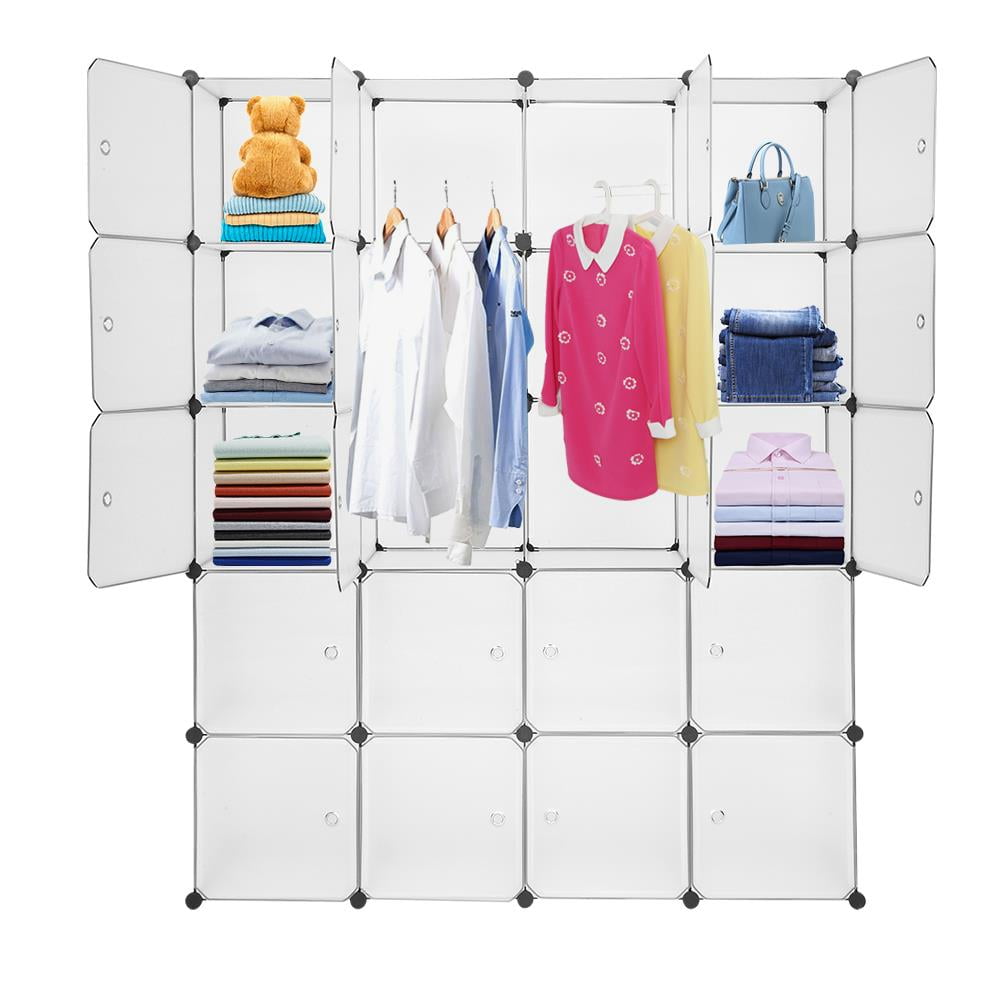 EasingRoom 20 Cube Organizer Stackable Plastic Cube Storage Wardrobe ...