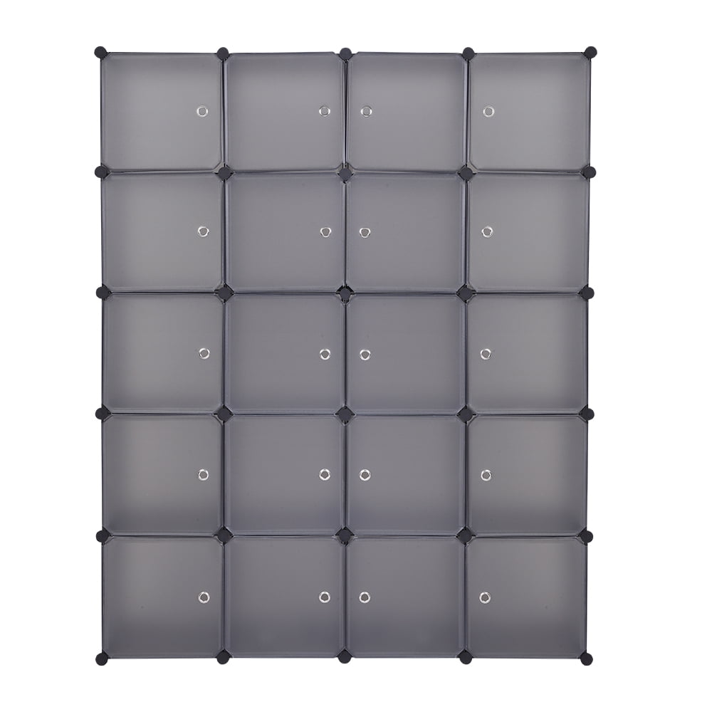 EasingRoom 20-Cube Storage Shelves with Rods,Plastic Cube Organizer ...