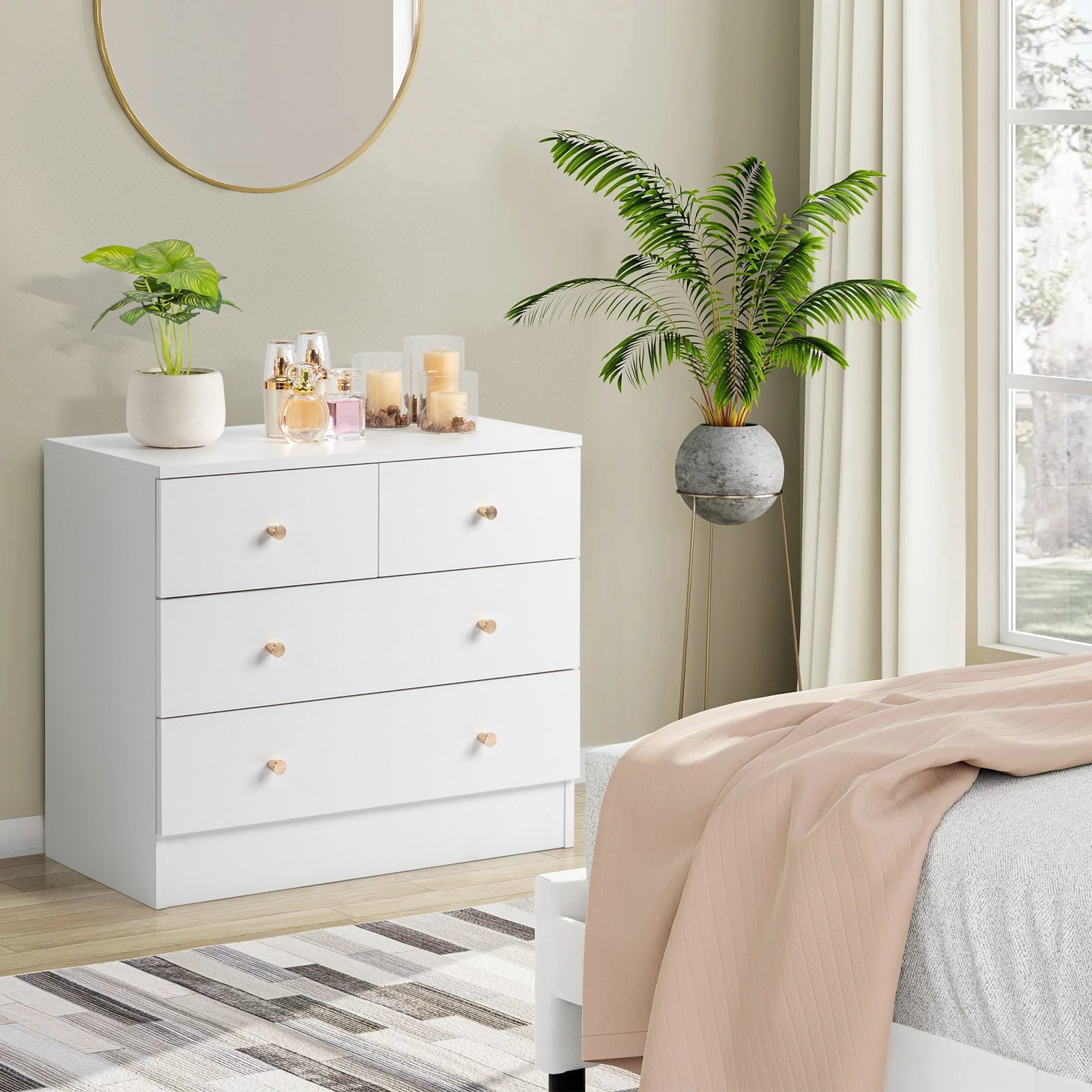 EasingRoom 4-Drawer Dresser Chests, Wooden Storage Organizers Cabnets ...