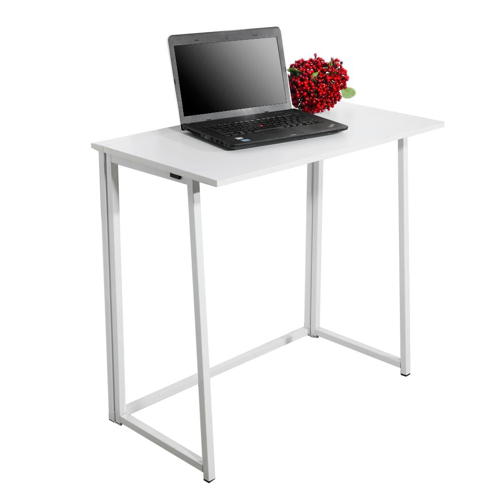 EasingRoom Folding Writing Computer Desk White for Small Space ...