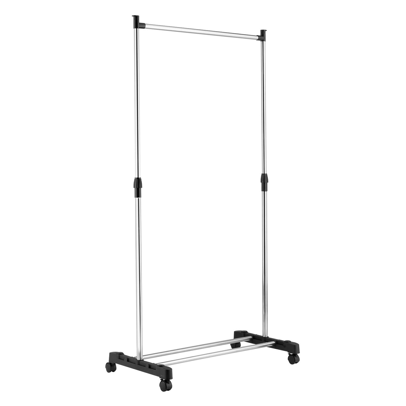 EasingRoom Portable Rolling Clothes Rack Hanger Shelf Garment Bar ...