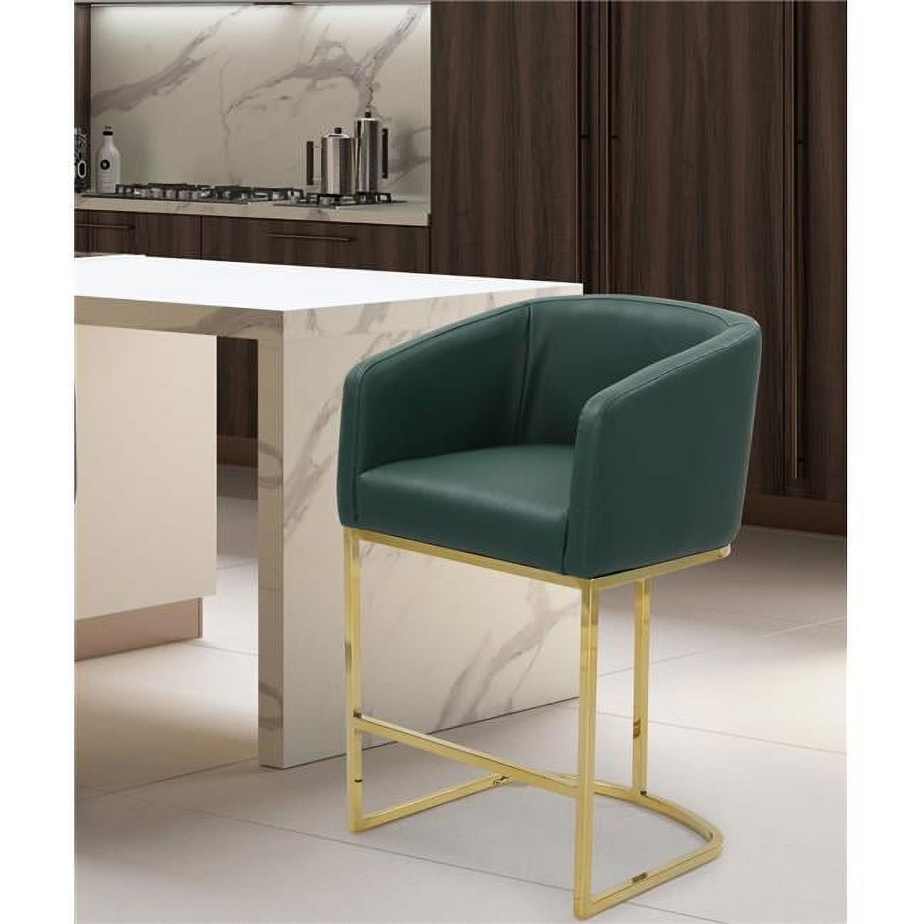 Easly Counter Stool Chair with PU Leather Upholstered Shelter Arm ...