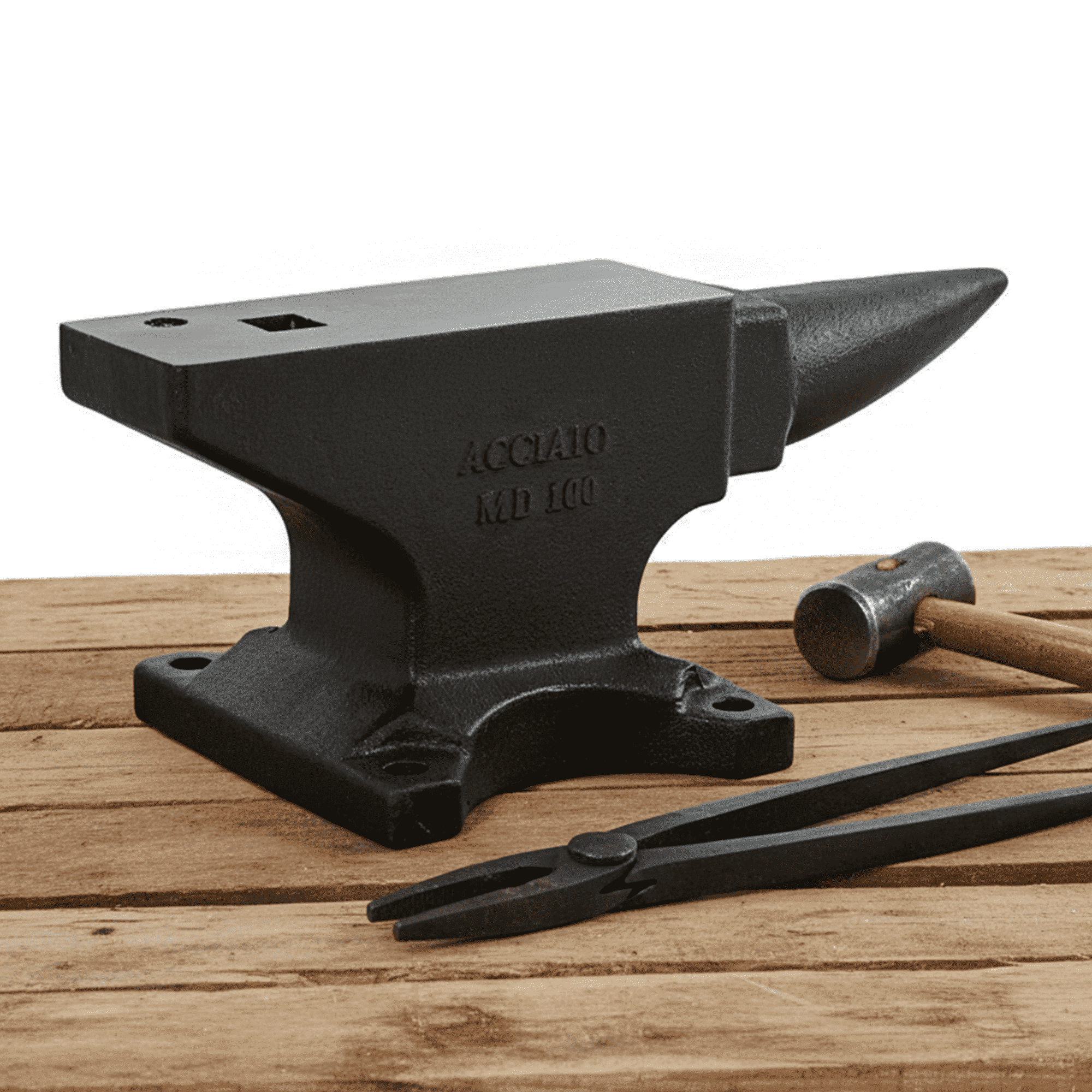 Easmvetaln 100Lbs Cast Steel Anvil with Single Horn, Anvils for ...