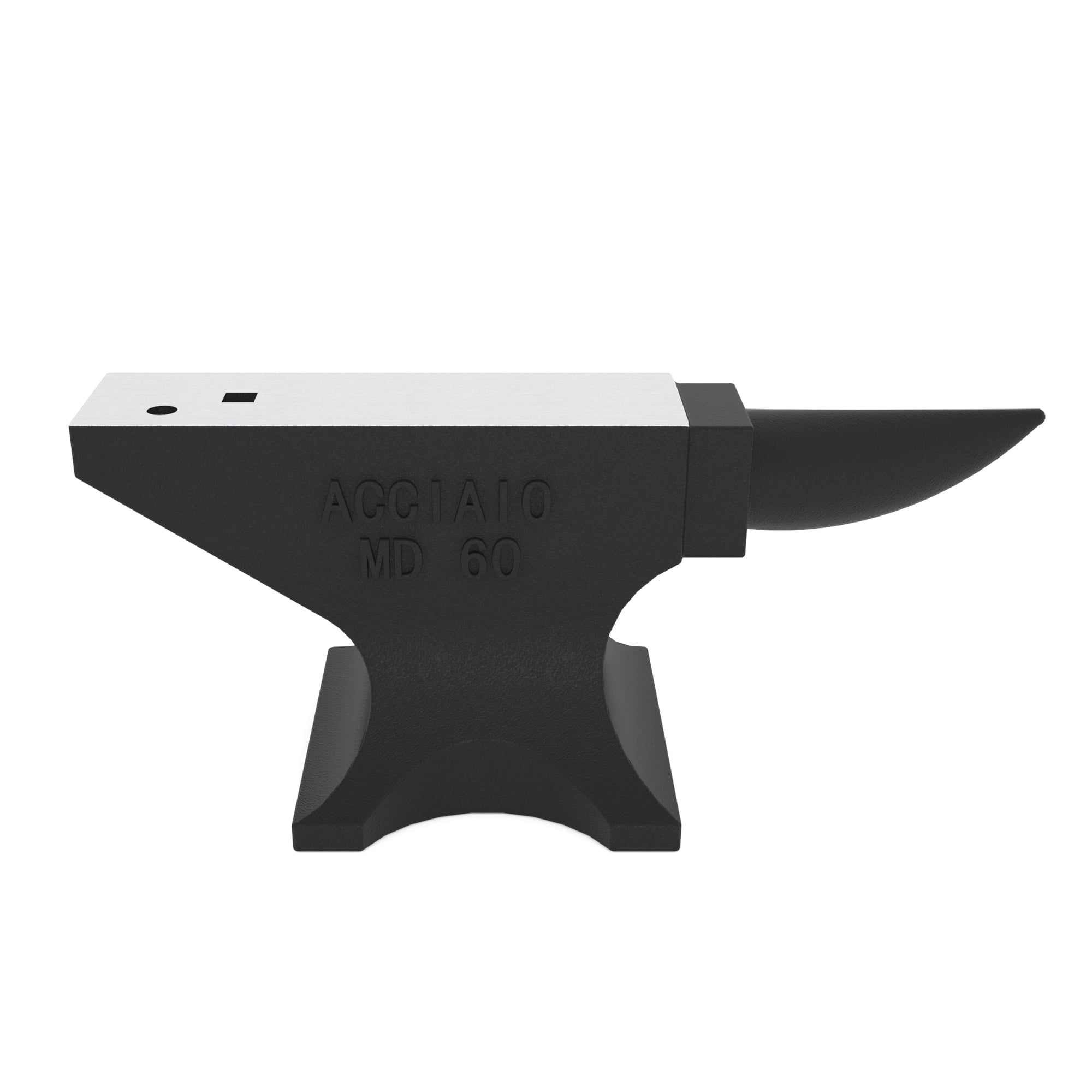 Easmvetaln 132Lbs(60kg) Cast Steel Anvil with Single Horn, Anvils for ...