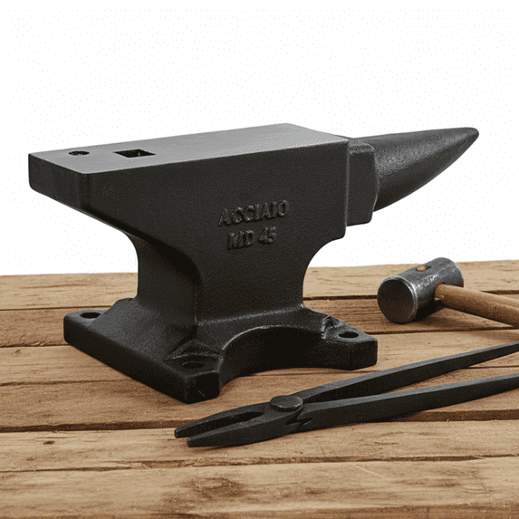 Easmvetaln 45Lbs Cast Steel Anvil with Single Horn, Anvils for ...