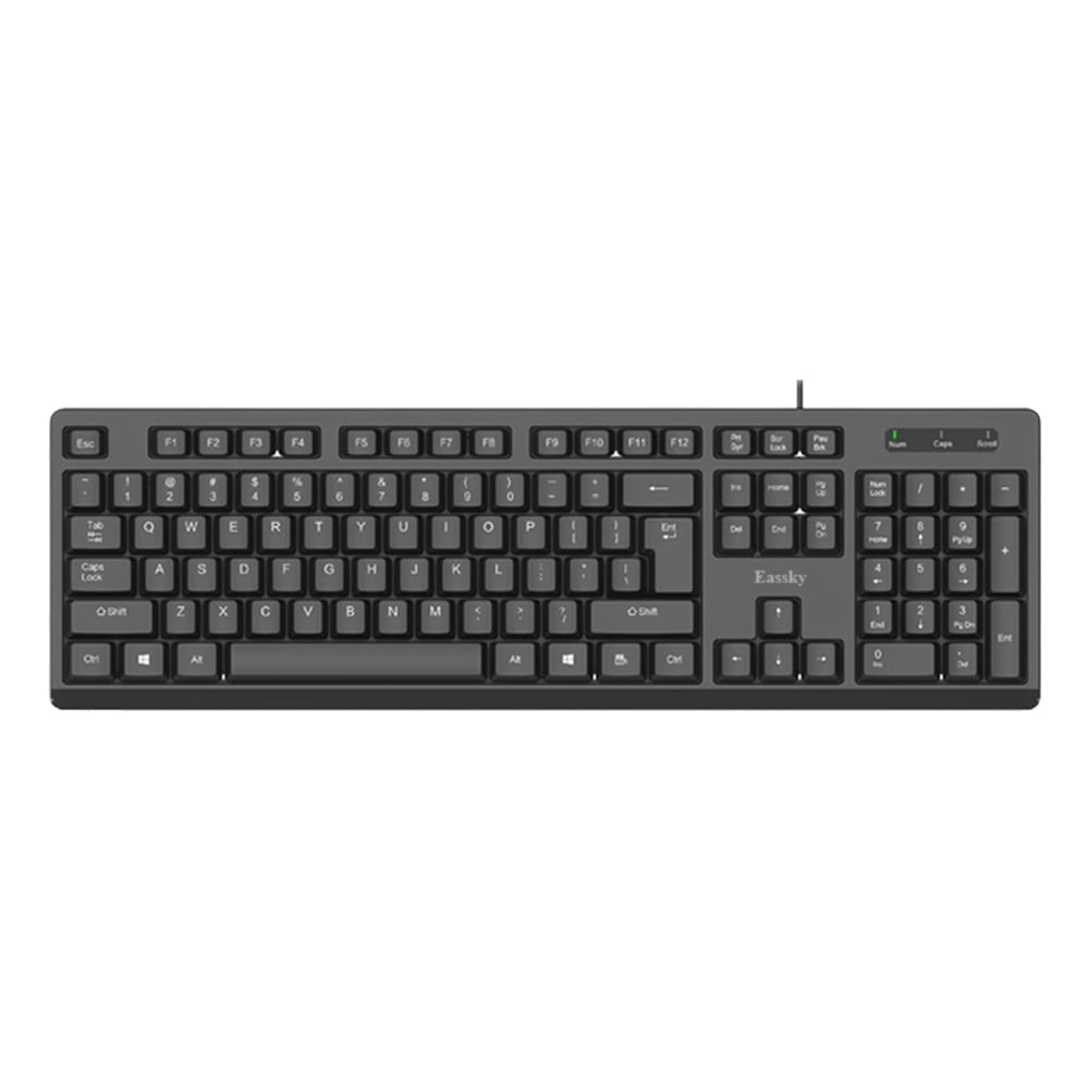 Eassky Computer keypads, Wired Computer Keyboard – Basic Black Keyboard ...