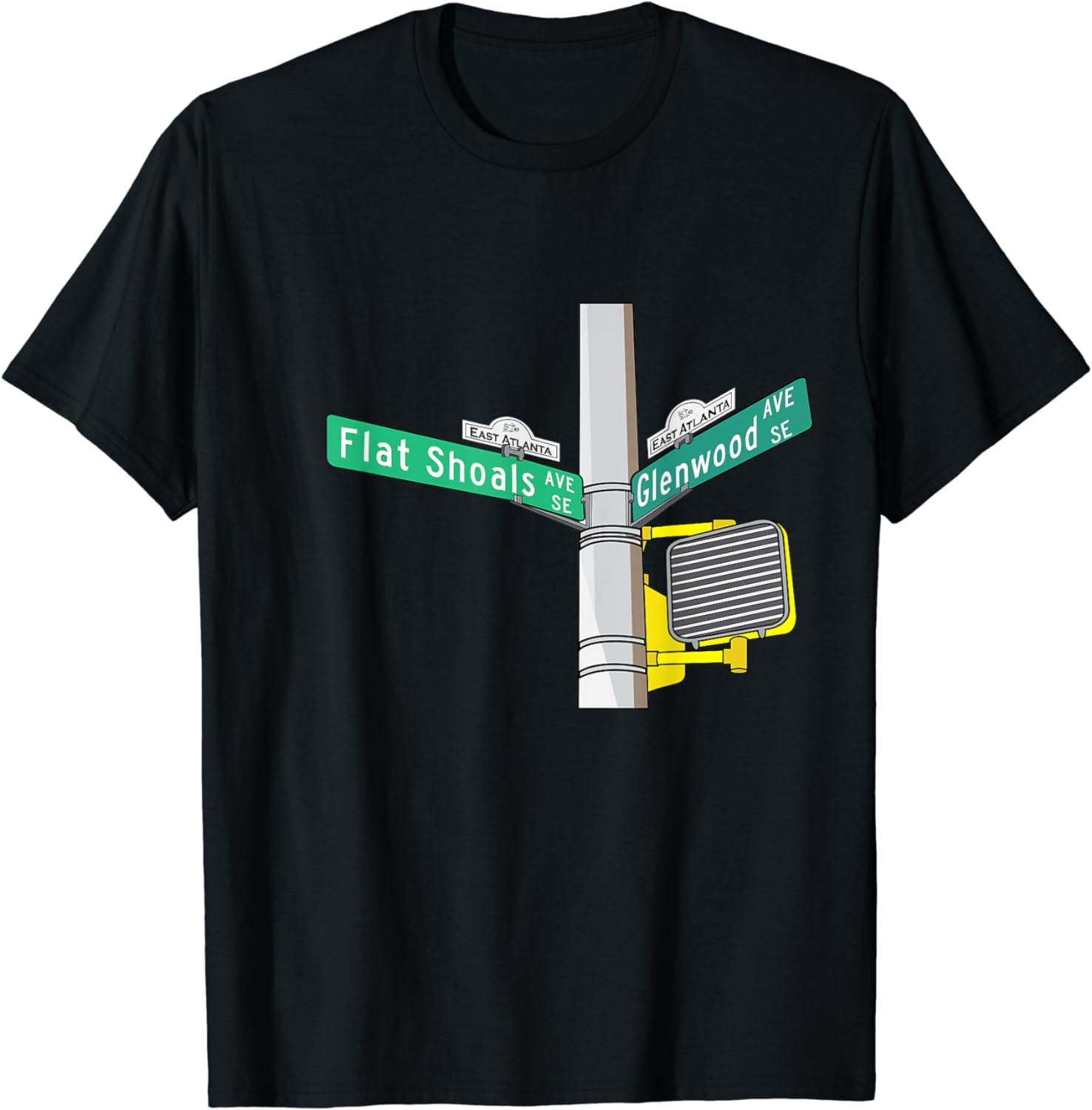 East Atlanta Village EAV Intersection Sign T-Shirt - Walmart Business ...