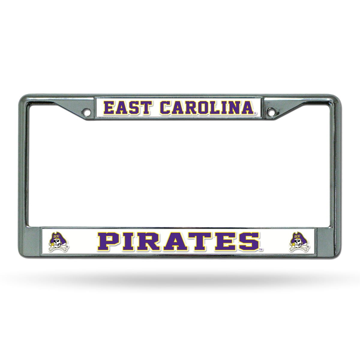 East Carolina Pirates Chrome Metal License Plate Frame - Walmart.com