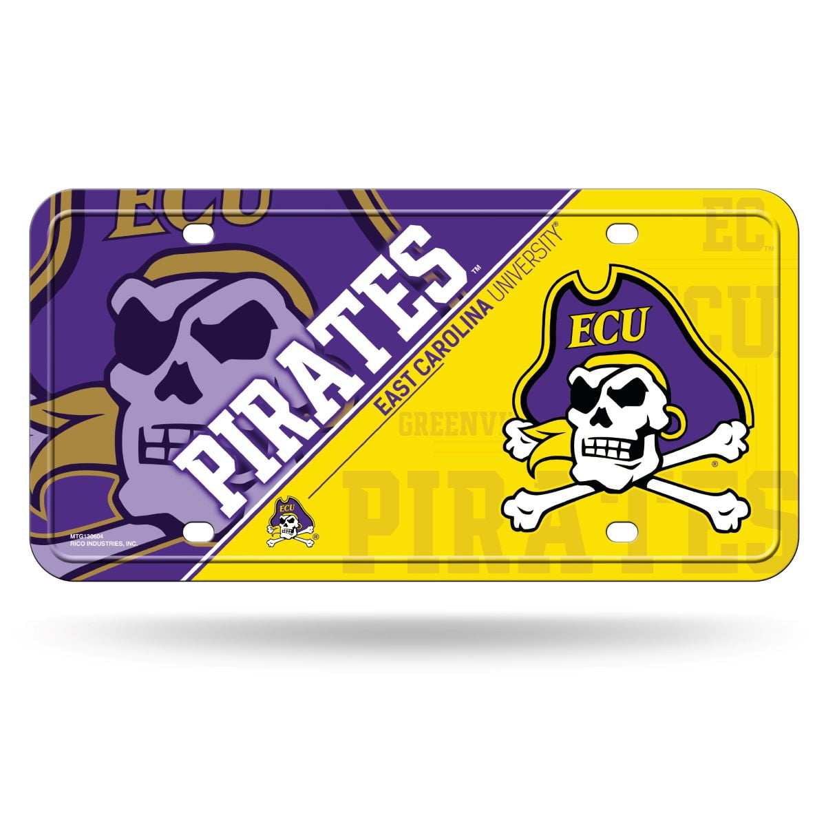 East Carolina Pirates 12x6 Metal License Plate Auto Tag - Walmart ...