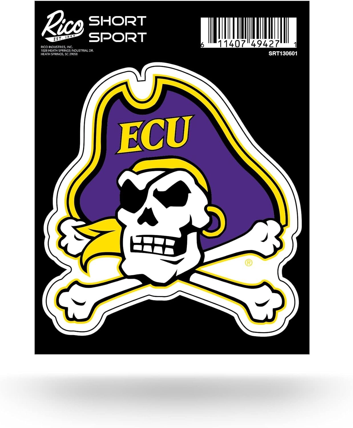 East Carolina University Pirates 3 Inch Decal Sticker, Flat Vinyl Die ...