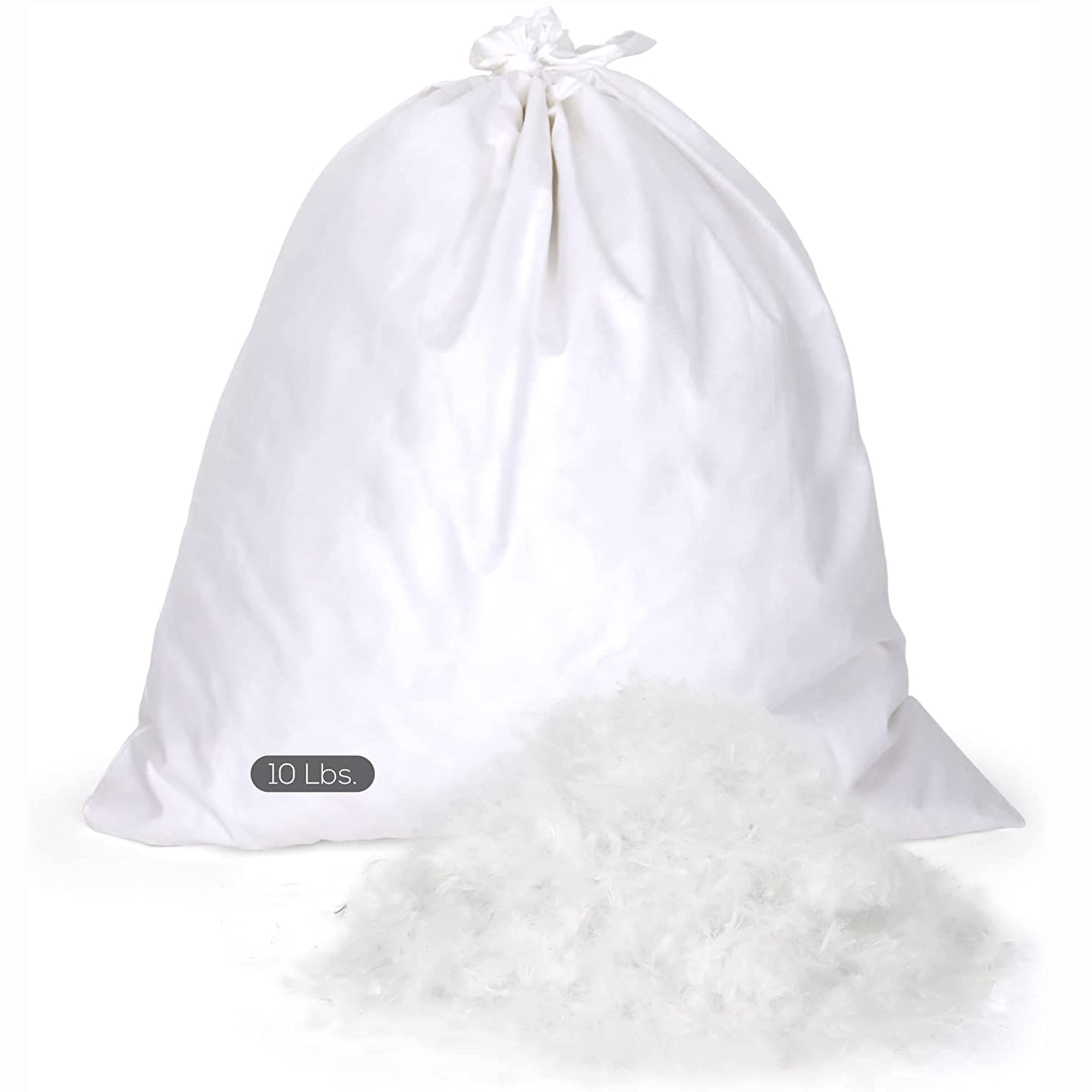 East Coast Bedding Natural Down Feather Pillow Filler Stuffing, 10-lb ...