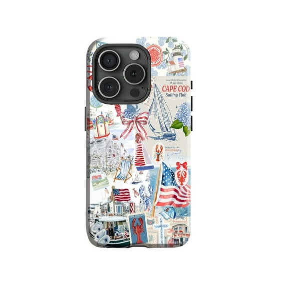 East Coast Coquette Collage Phone Case, Cute Preppy Beach Style with ...