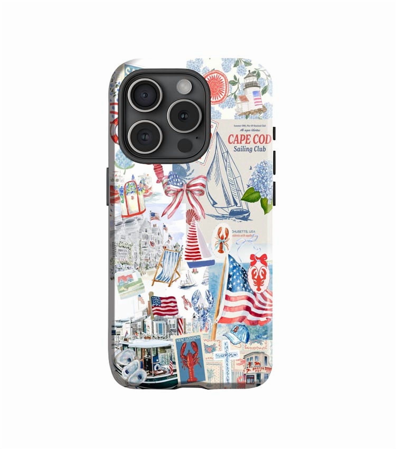 East Coast Coquette Cute Beach Preppy Style Collage Phone Case for ...