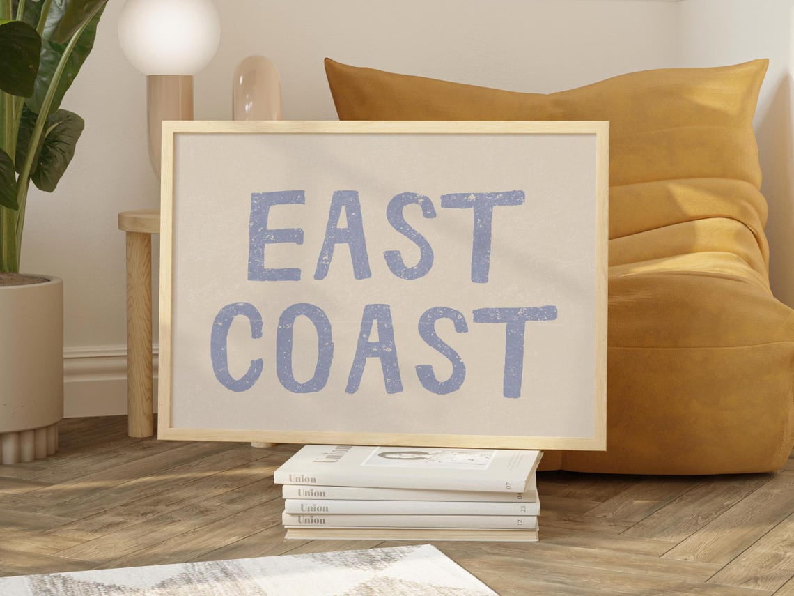 East Coast Print Coastal Cowgirl Decor Coastal Wall Art Text Poster ...