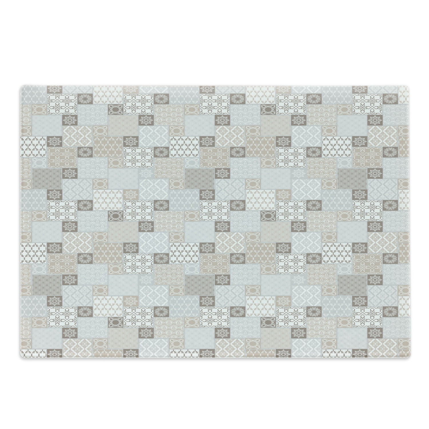 East Cutting Board, Oriental Checkered Pattern Grid Style Patchwork ...