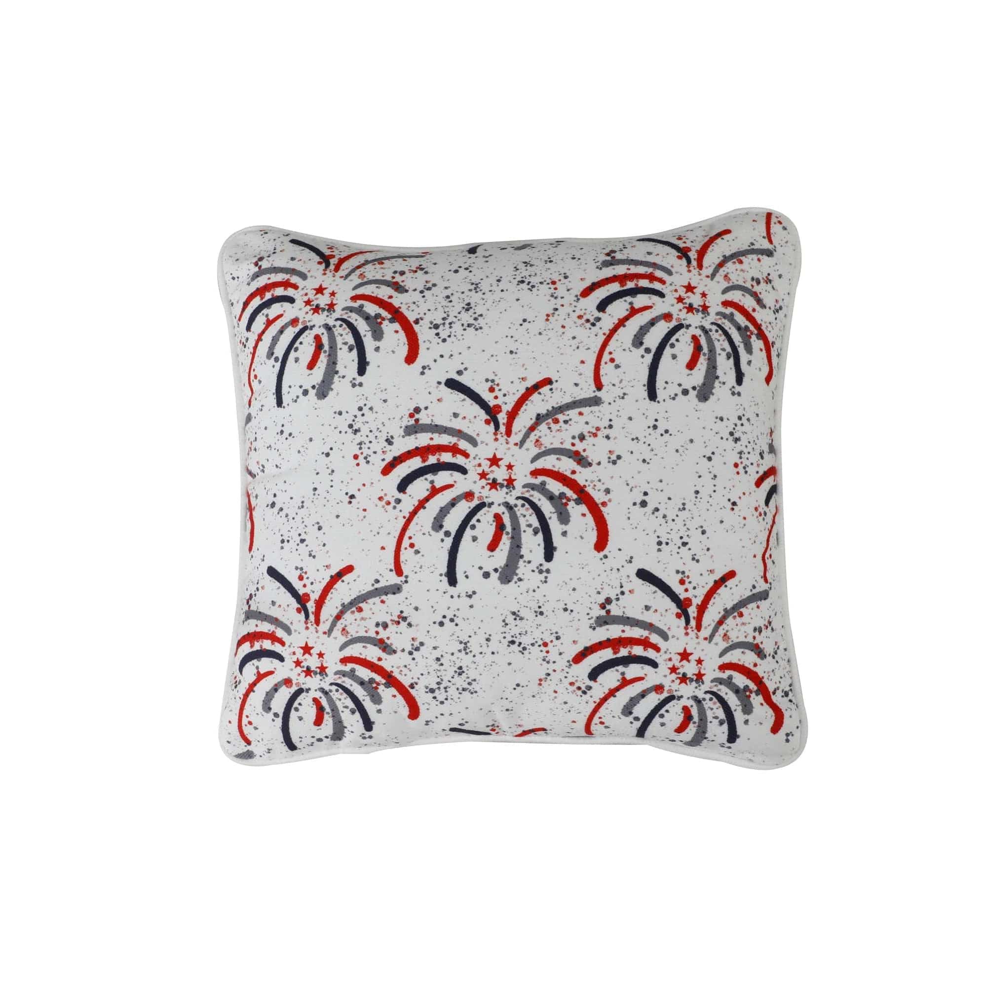 East Green 14 x 14" Square Outdoor Accent Pillow, Freedom Fireworks ...