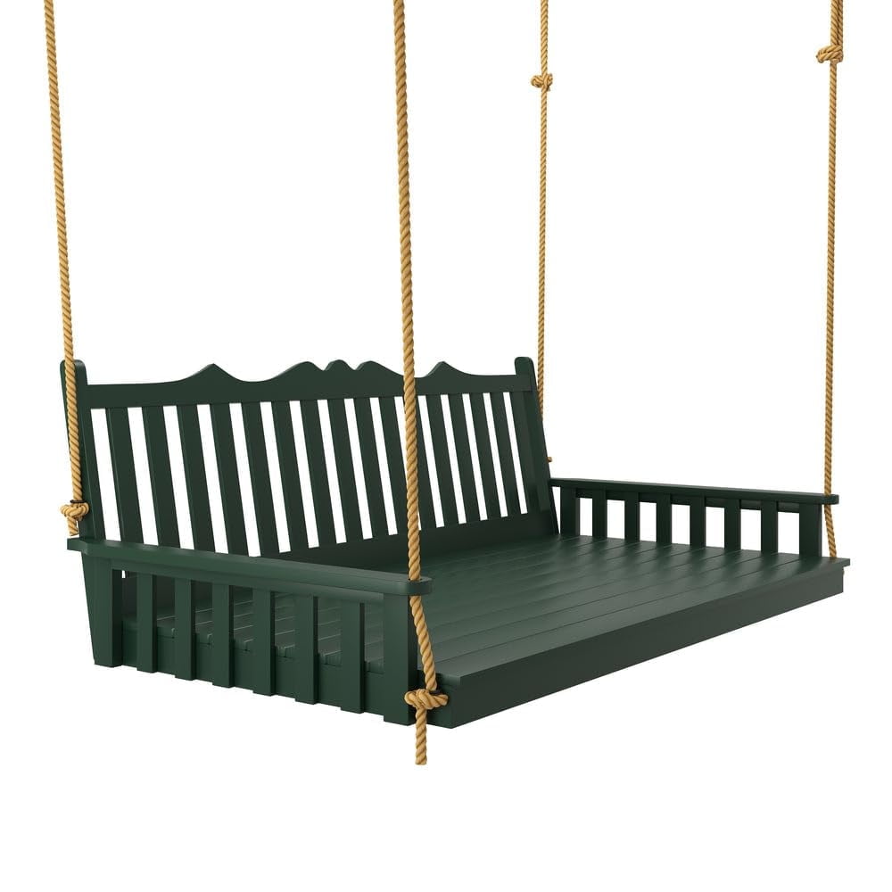 Keystone Amish Co. Twin York Porch Swing Bed, Dark Green Paint ...