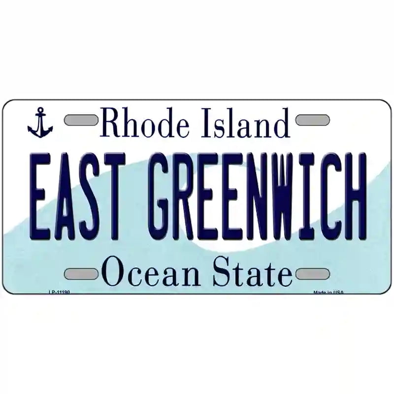 East Greenwich Rhode Island State License Plate Novelty License Plate ...