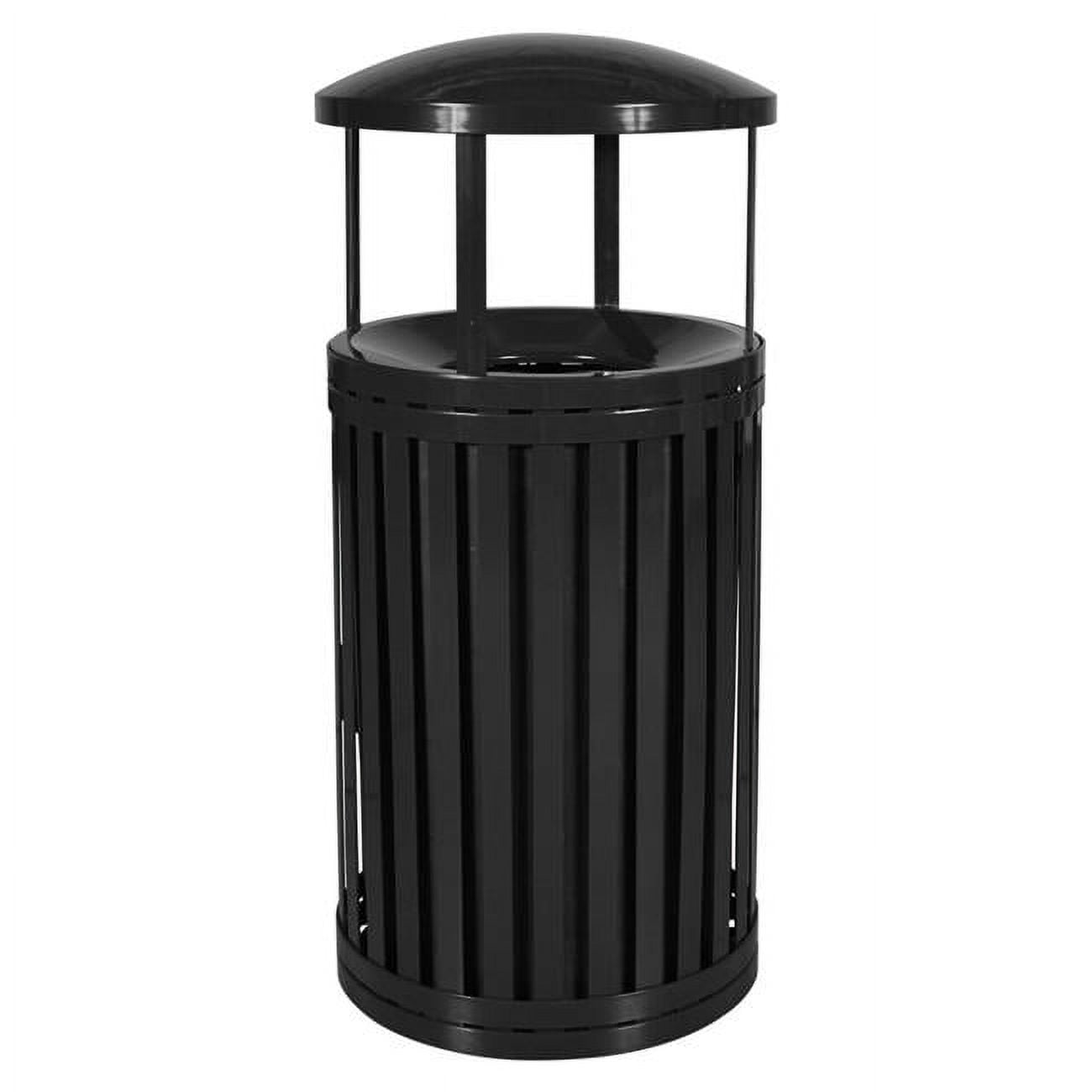 East Hampton 45 Gallon Covered Trash Can, Black - Walmart.com