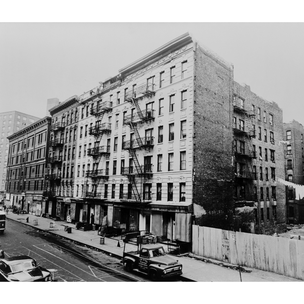 East Harlem Street And Large Tenement Apartment Building At 311 East ...