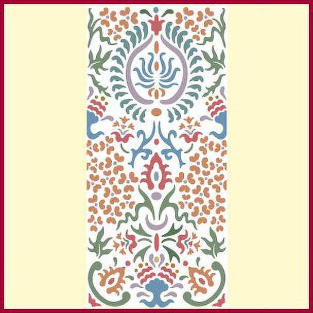 East Indian Textile 1 Stencil - Southeast Asia Indian Chintze Arab ...