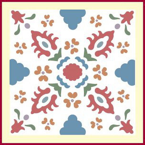 East Indian Textile 3 Stencil - Southeast Asia Indian Chintze Arab ...