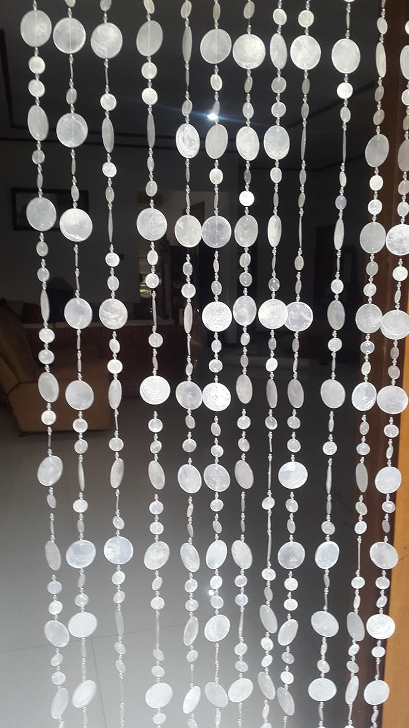 East-J White Capiz Shell (Round) Mix - Door Curtain … - Walmart.com